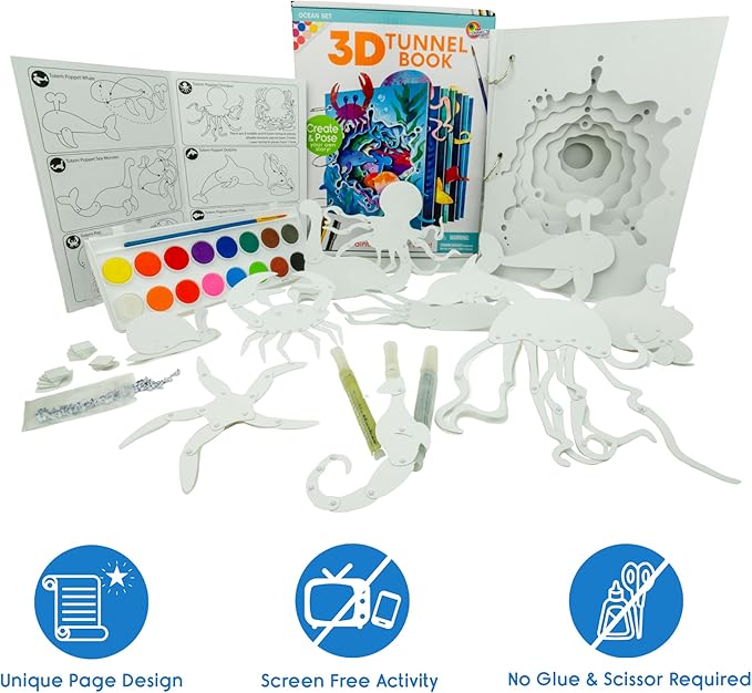 Ocean Deluxe 3D Tunnel Book - Creative STEAM Art & Craft Set – The ...